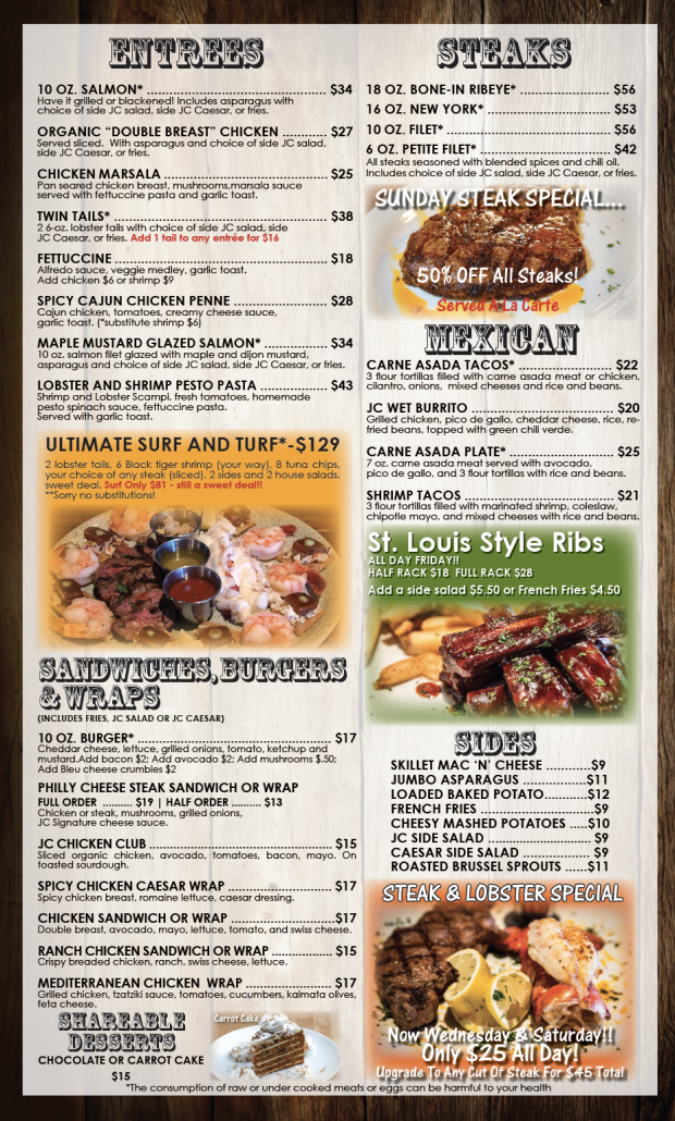 Menu – John Cutter Tavern